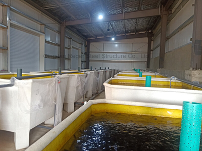 Steel Structure Workshop for Indoor Fish Farm, Aquaculture Workshop